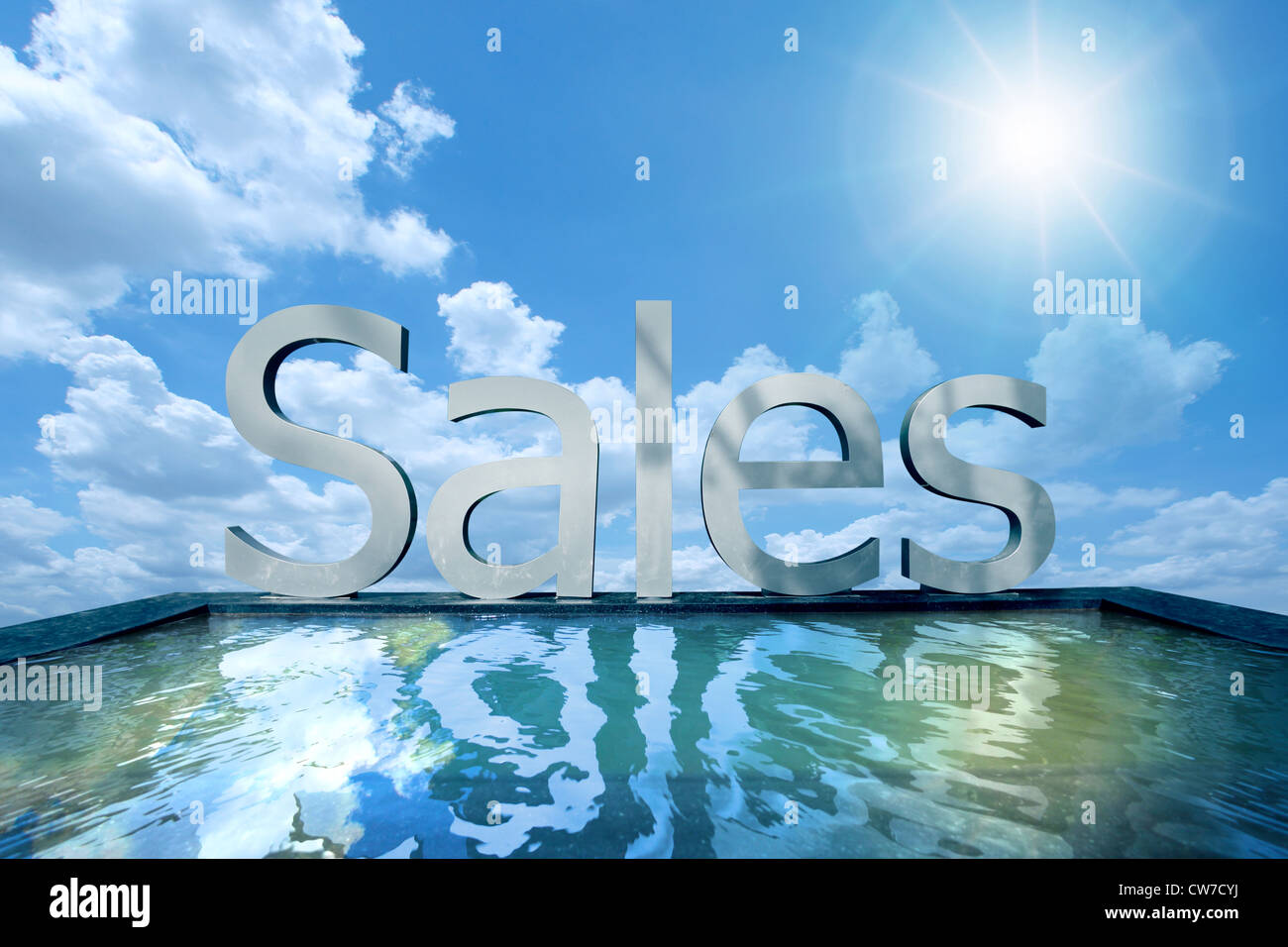 sales and blue sky background Stock Photo - Alamy
