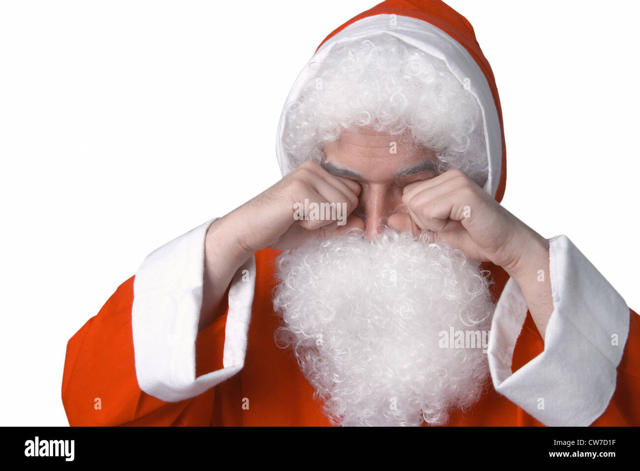 crying Santa Claus Stock Photo - Alamy