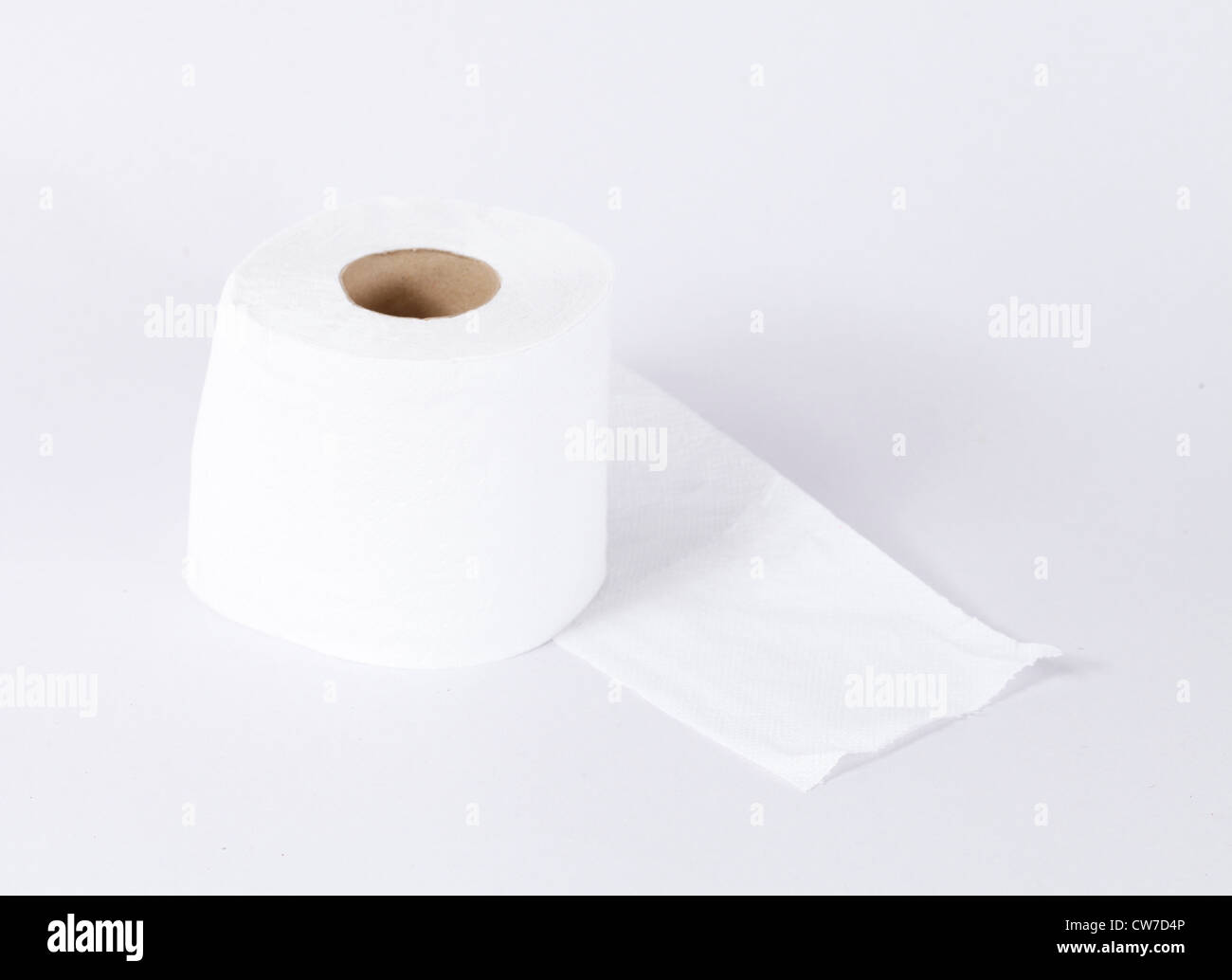 Toilet paper on white background Stock Photo - Alamy