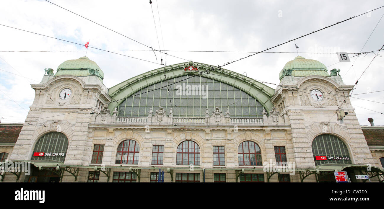 wide view of the main station of Basel, Switzerland Stock Photo - Alamy
