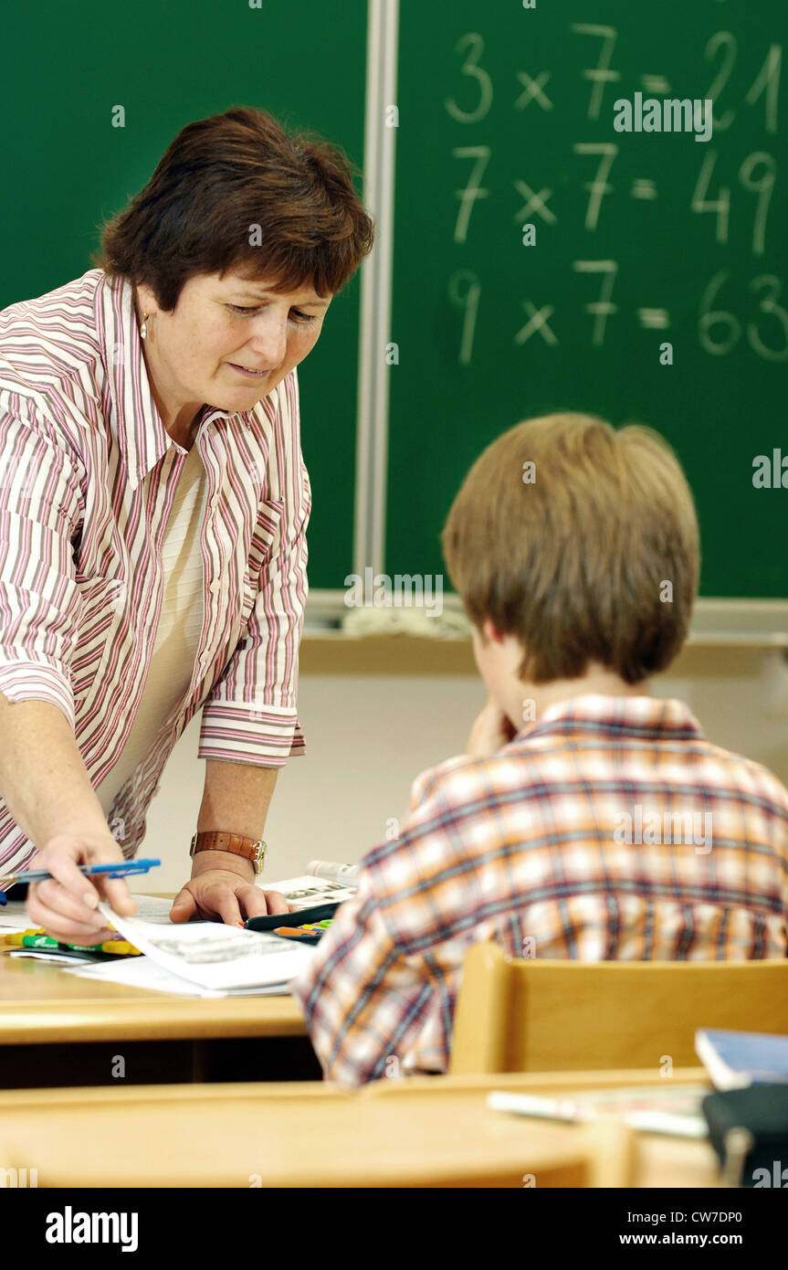 Teacher in mathematics education Stock Photo - Alamy