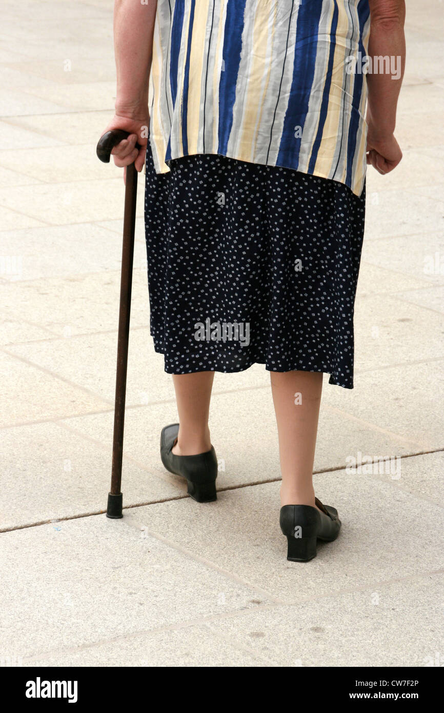 60 years old woman walking stick hi-res stock photography and images ...