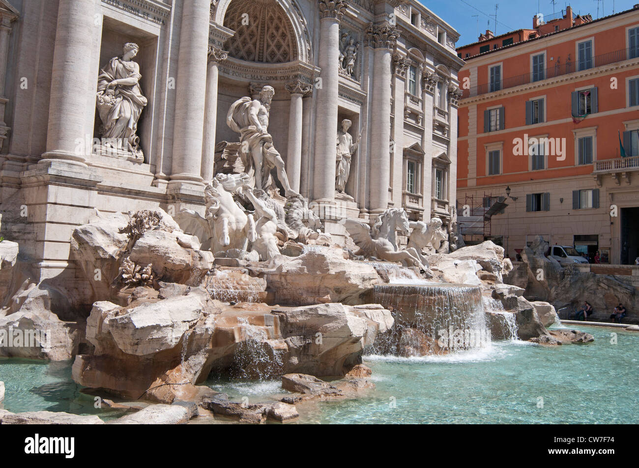Trevi Fountain in the Trevi district in Rome, Italy, Europe Stock Photo ...