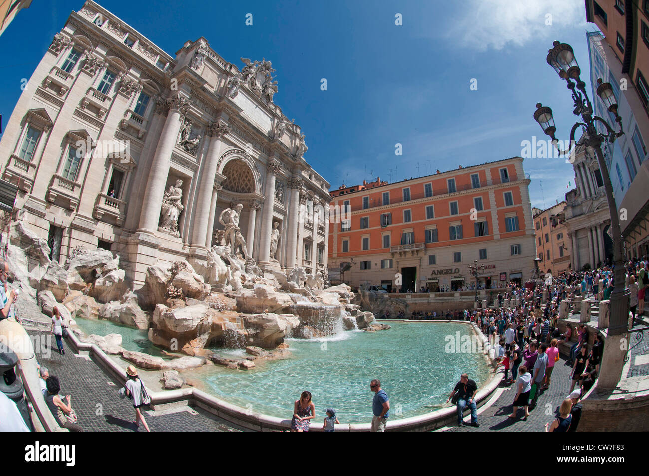 Trevi Fountain in the Trevi district in Rome, Italy, Europe Stock Photo ...