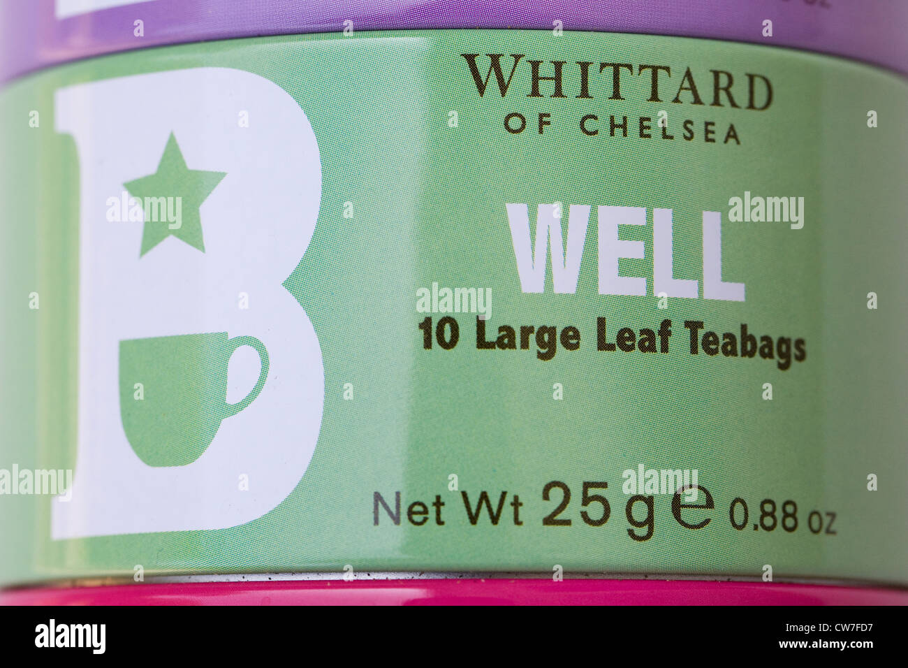 Colourful Whittard tea tins Stock Photo - Alamy