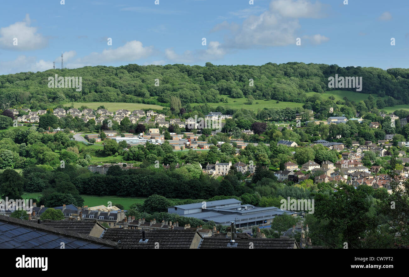 Bathwick Hill Bath Somerset UK from Camden Stock Photo - Alamy