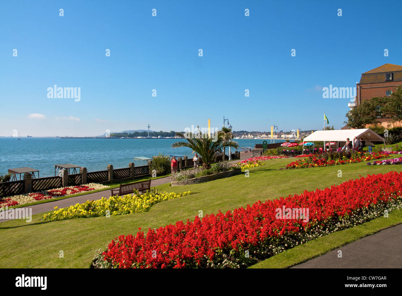 Greenhill Gardens 2012 Weymouth with The Nothe in distance Stock Photo ...