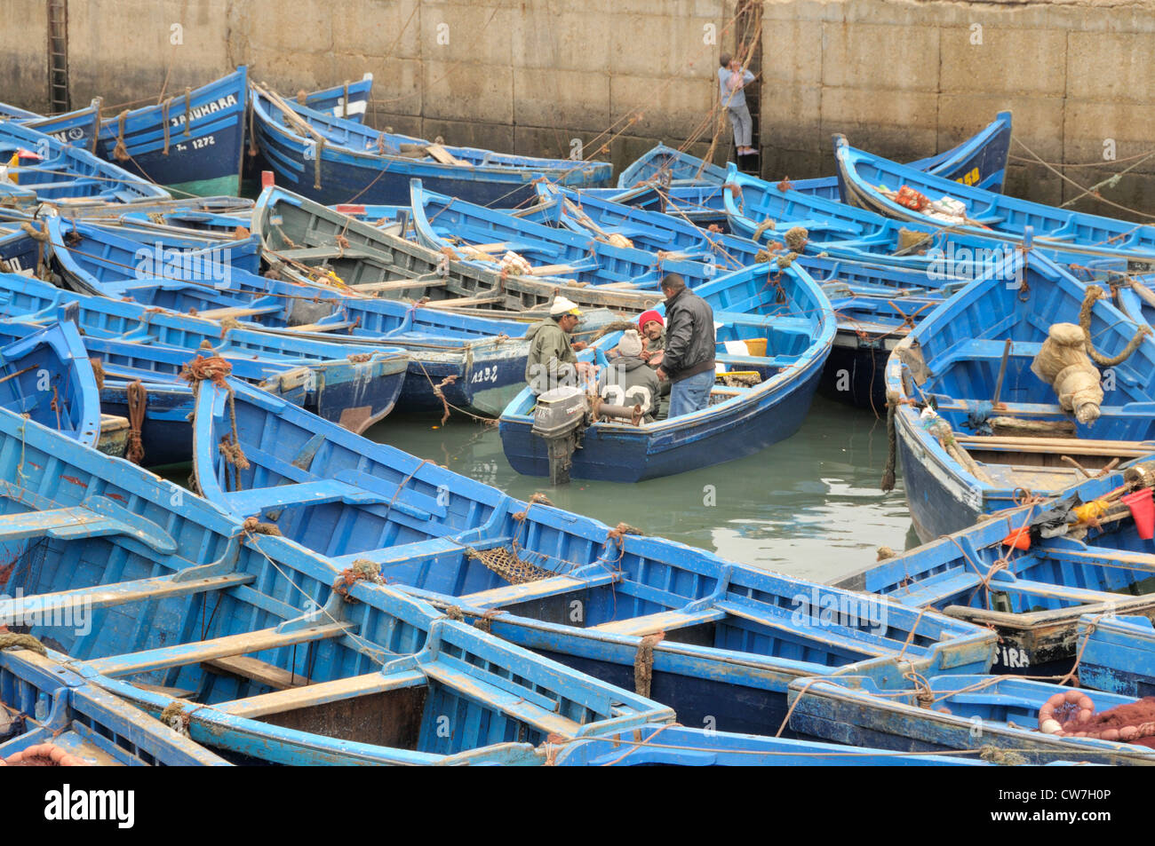 Blue fishing boats hi-res stock photography and images - Alamy