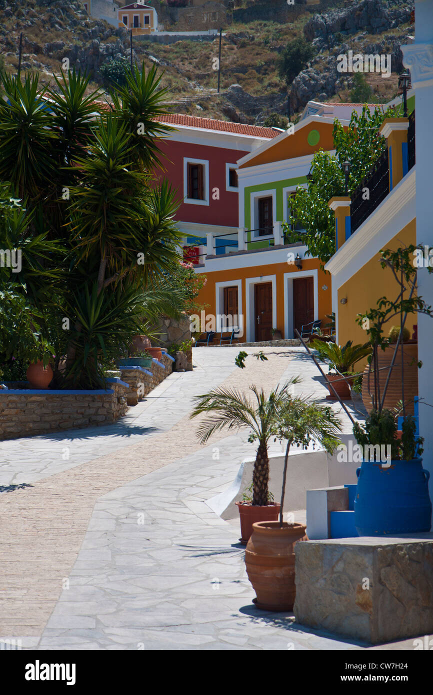 Symi Greece Opera House Hotel Stock Photo - Alamy