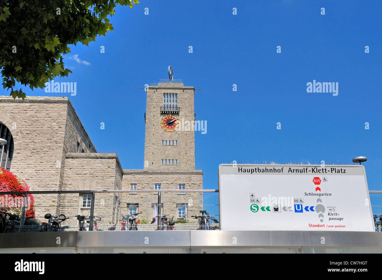 Stuttgart Central Station, Germany, Baden-Wuerttemberg, Stuttgart Stock ...