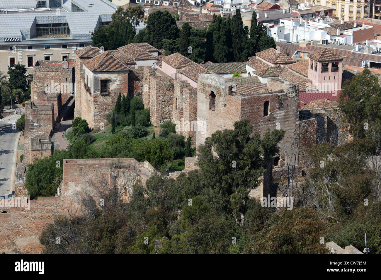 Old moorish fortress La Alcazaba in Malaga, Spain Stock Photo - Alamy