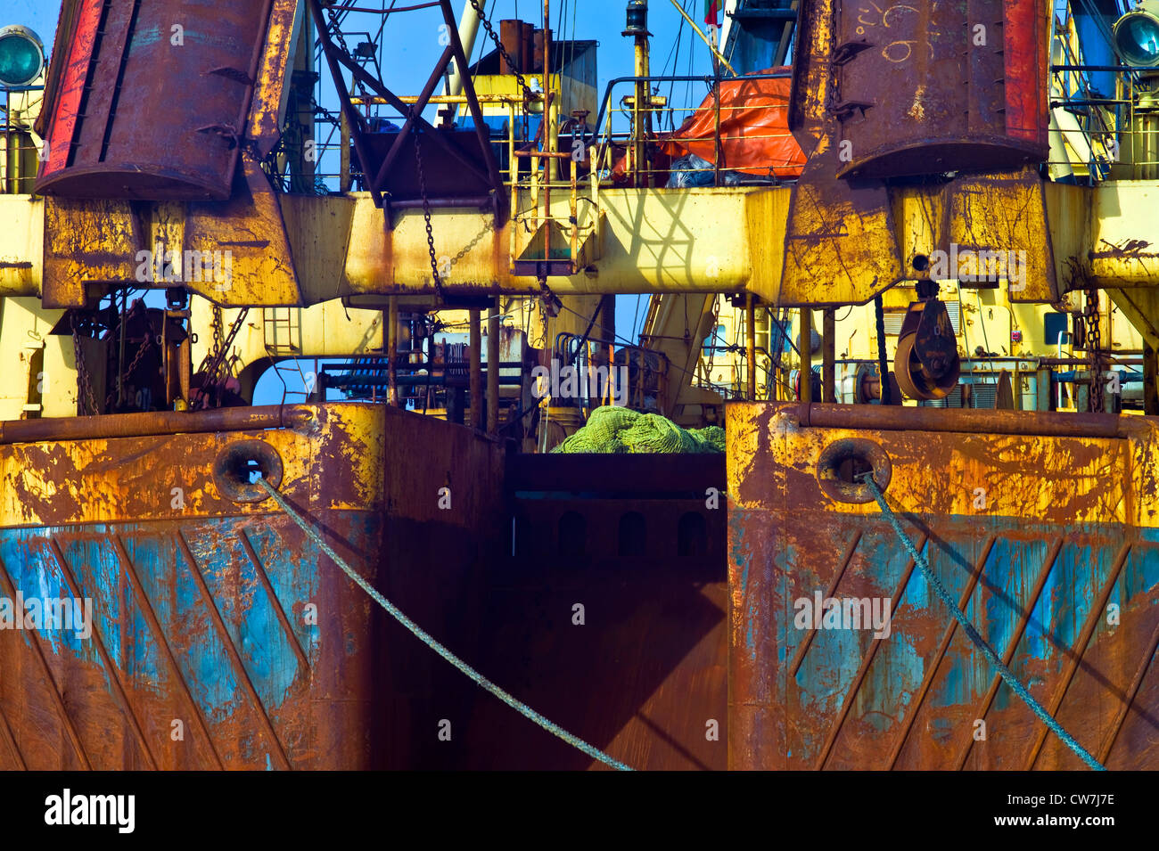stern of a fishing trawler Stock Photo - Alamy