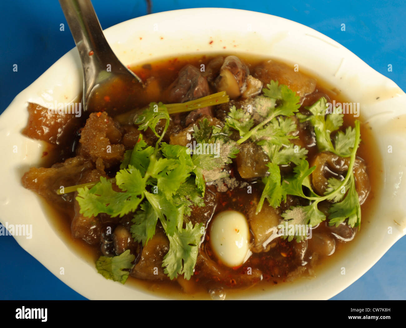 mow fish soup, thai chinese delicacy, food court , bangkok, thailand ...