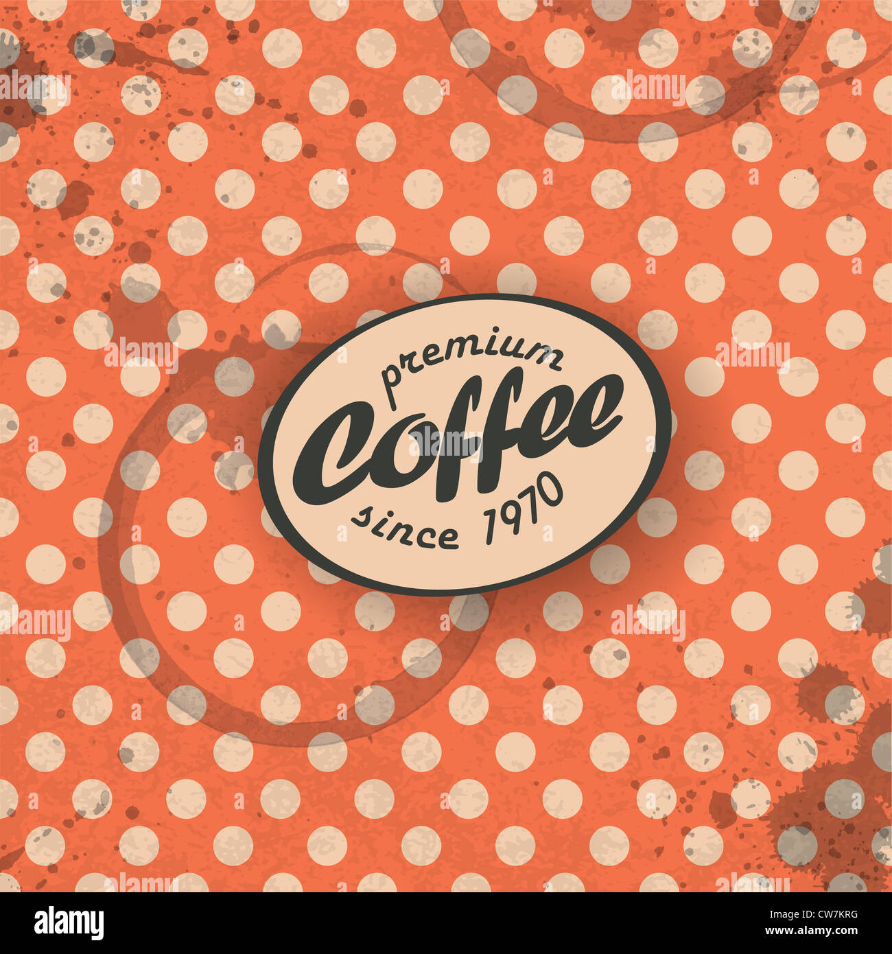 Coffee themed retro background Stock Photo - Alamy