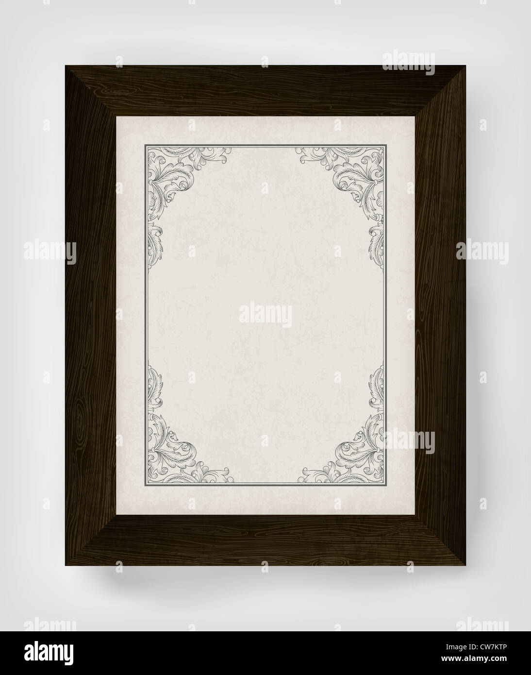 Vintage border with wooden frame Stock Photo - Alamy