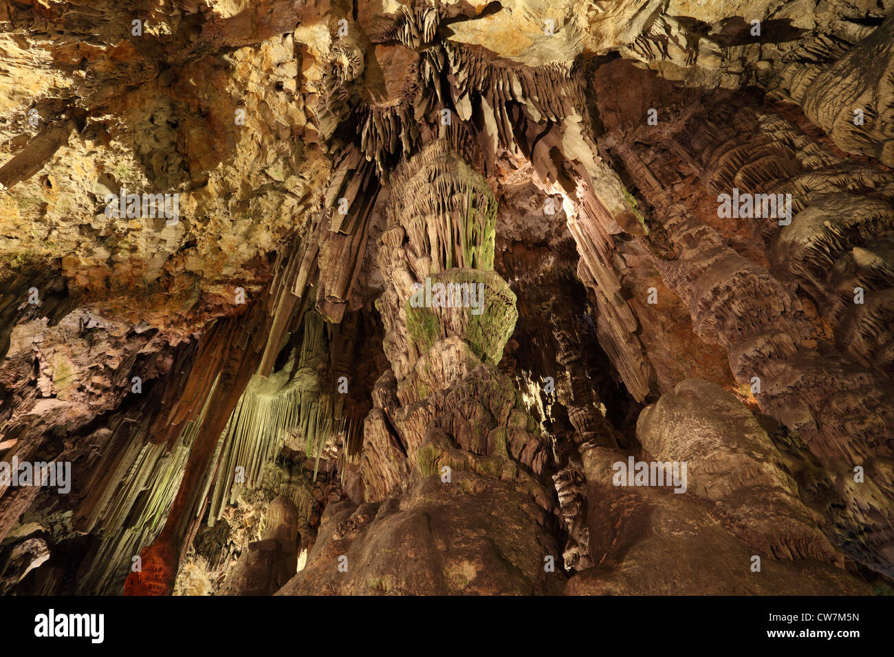Inside of the St Michael's Cave in Gibraltar Stock Photo - Alamy