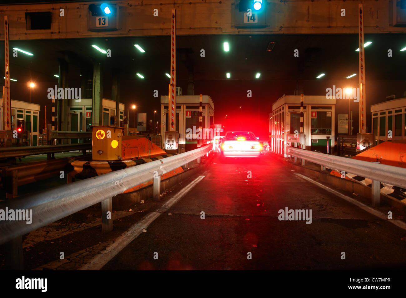 Highway station toll italy Stock Photo - Alamy