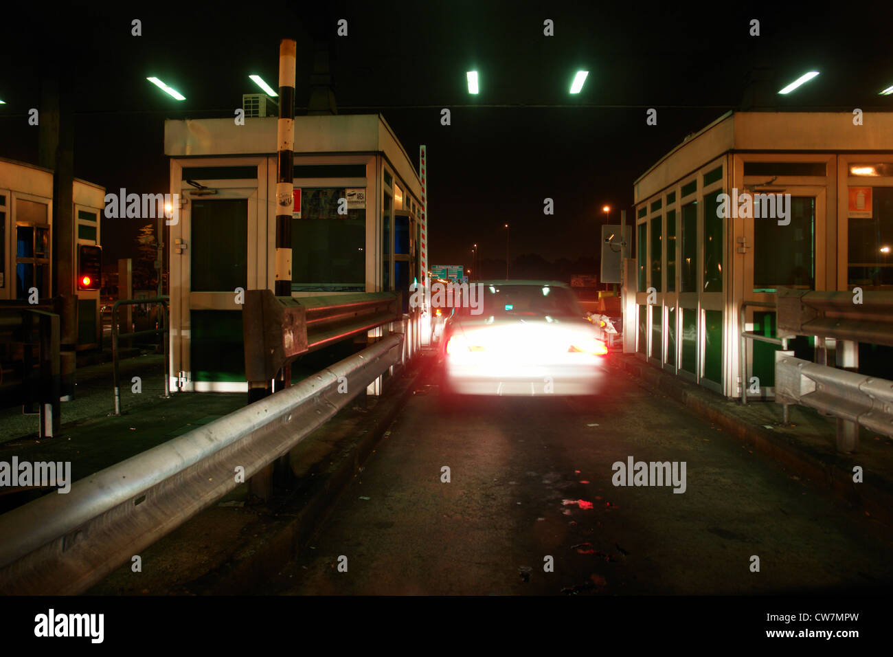 Highway station toll italy Stock Photo - Alamy