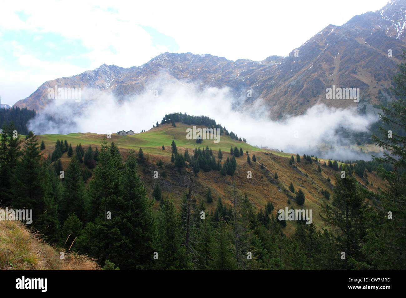 Alpine pass in switzerland Stock Photo - Alamy