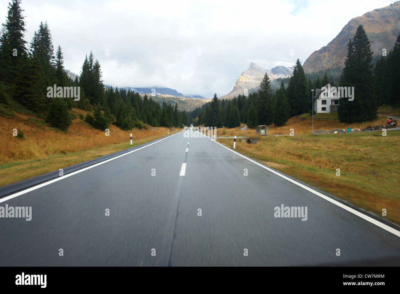 Alpine pass in switzerland Stock Photo - Alamy
