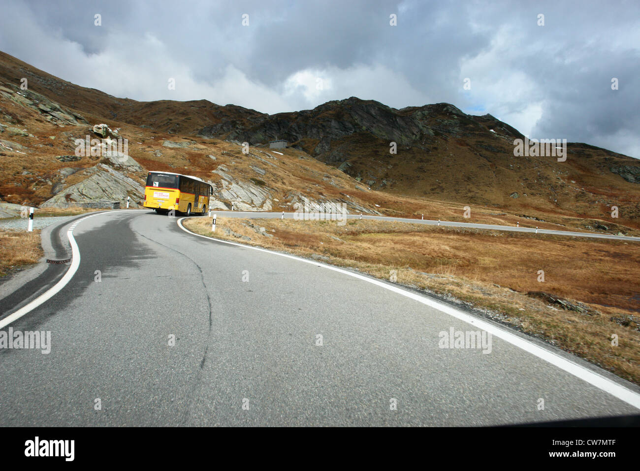 Alpine pass in switzerland Stock Photo - Alamy