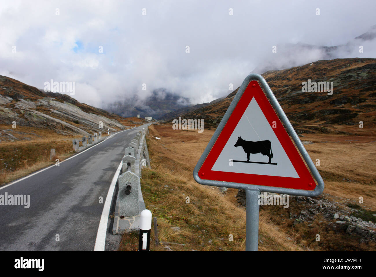 Alpine pass in switzerland Stock Photo - Alamy