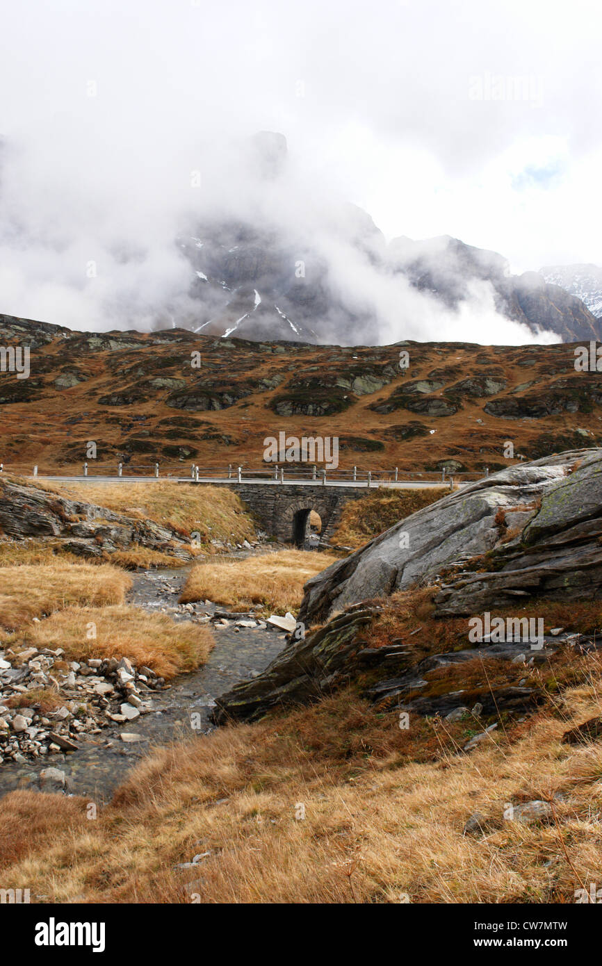 Alpine pass in switzerland Stock Photo - Alamy