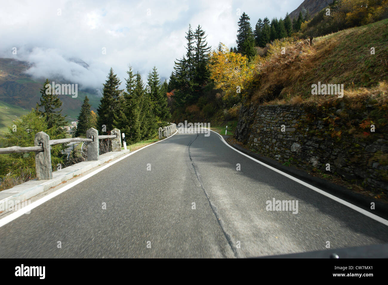 Alpine pass in switzerland Stock Photo - Alamy