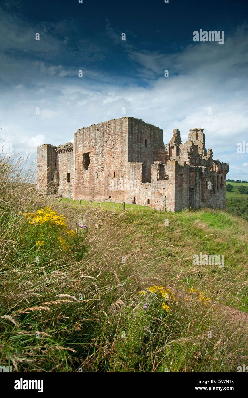 Crichton Castle, Ruins, in rural countryside at Pathead. Gorebridge ...