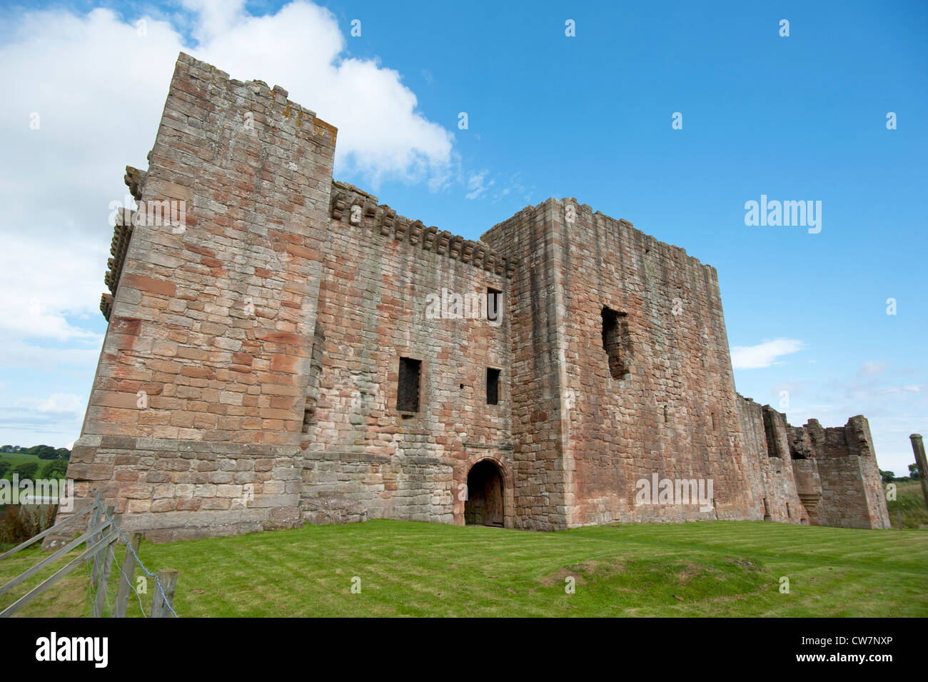 Crichton Castle, Ruins, in rural countryside at Pathead. Gorebridge ...