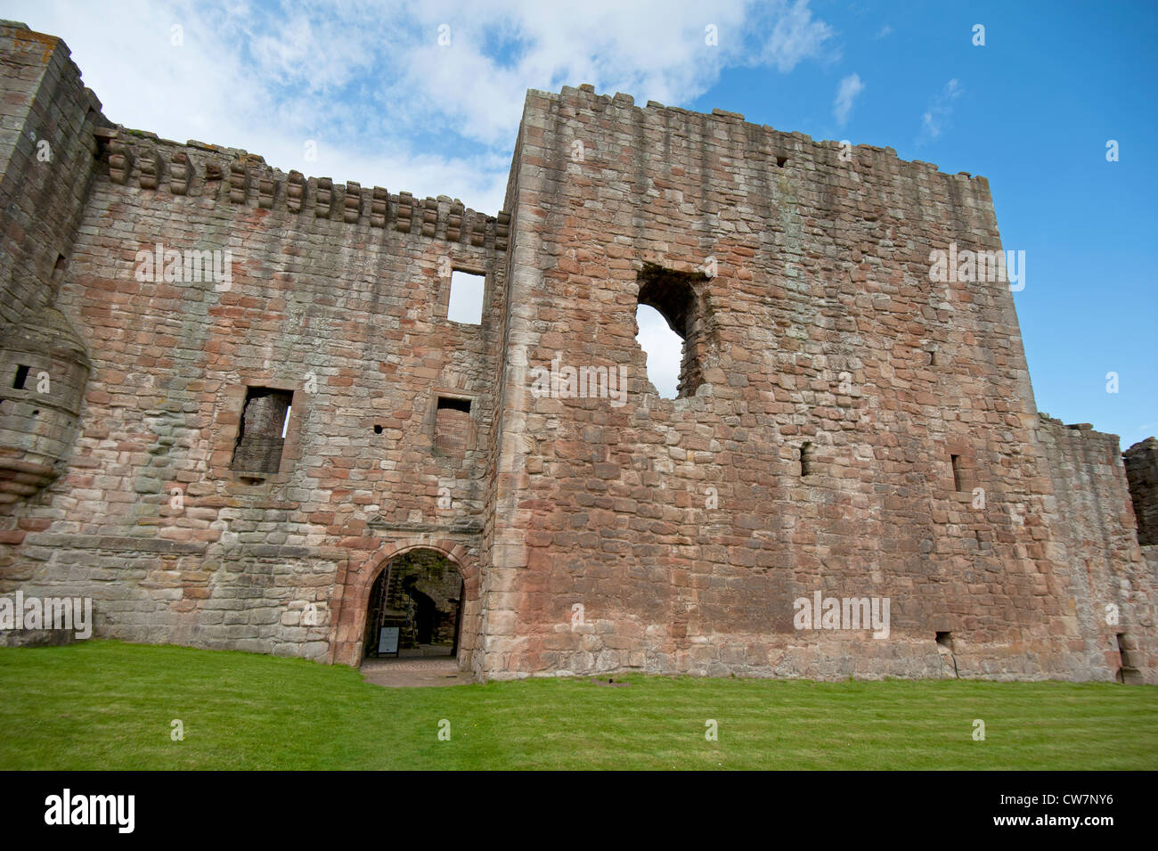 Crichton Castle, Ruins, in rural countryside at Pathead. Gorebridge ...