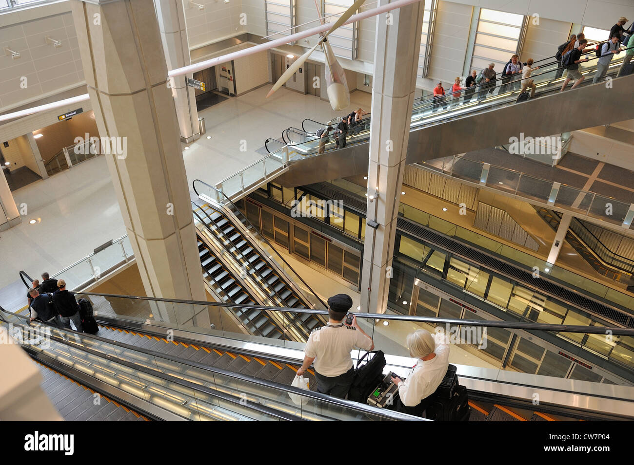Terminal B escalators Washington Dulles International Airport located ...