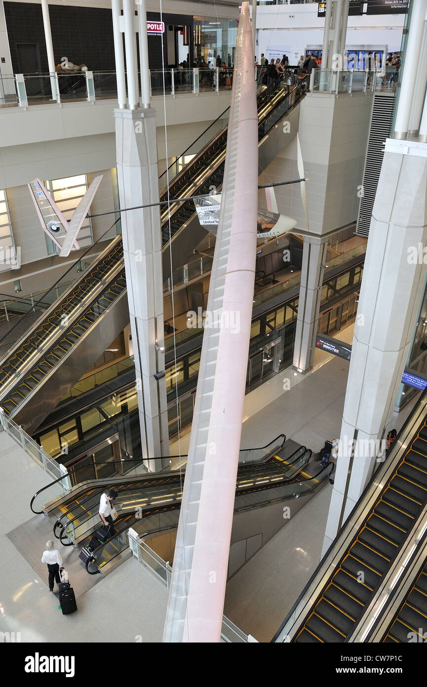 Terminal B escalators and Daedalus pedal plane Washington Dulles ...