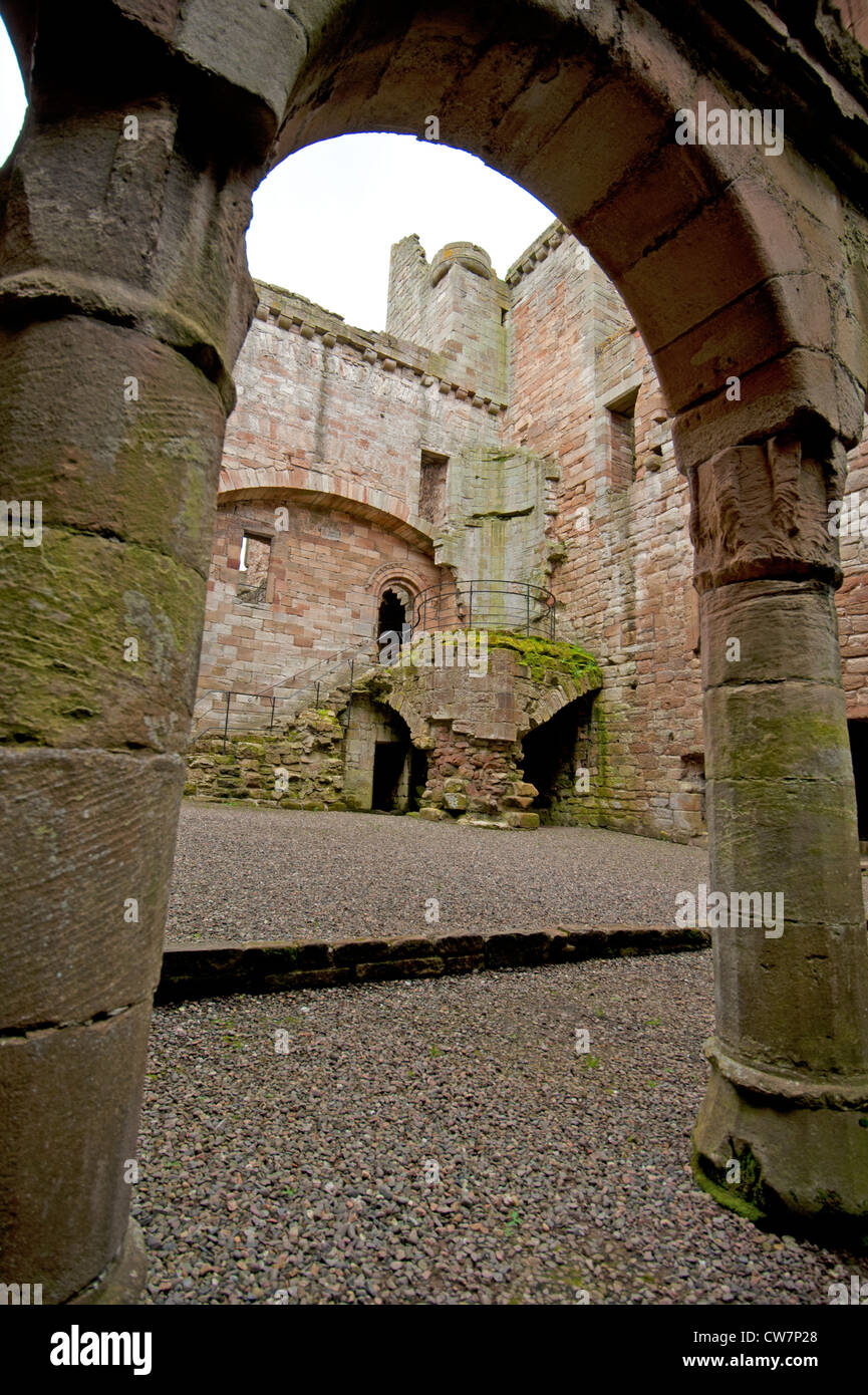 Crichton Castle, Ruins, in rural countryside at Pathead. Gorebridge ...