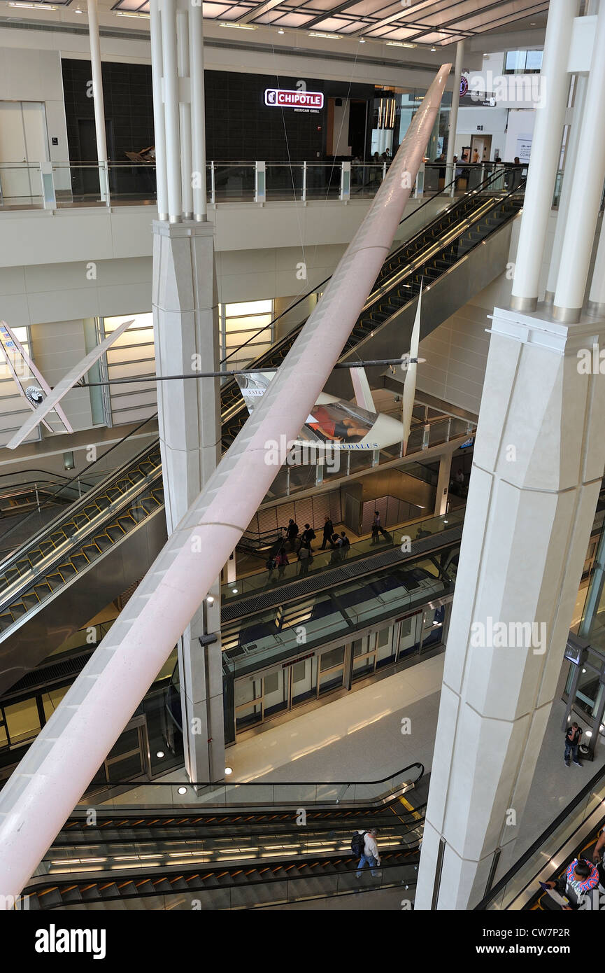 Terminal B escalators and Daedalus pedal plane Washington Dulles ...