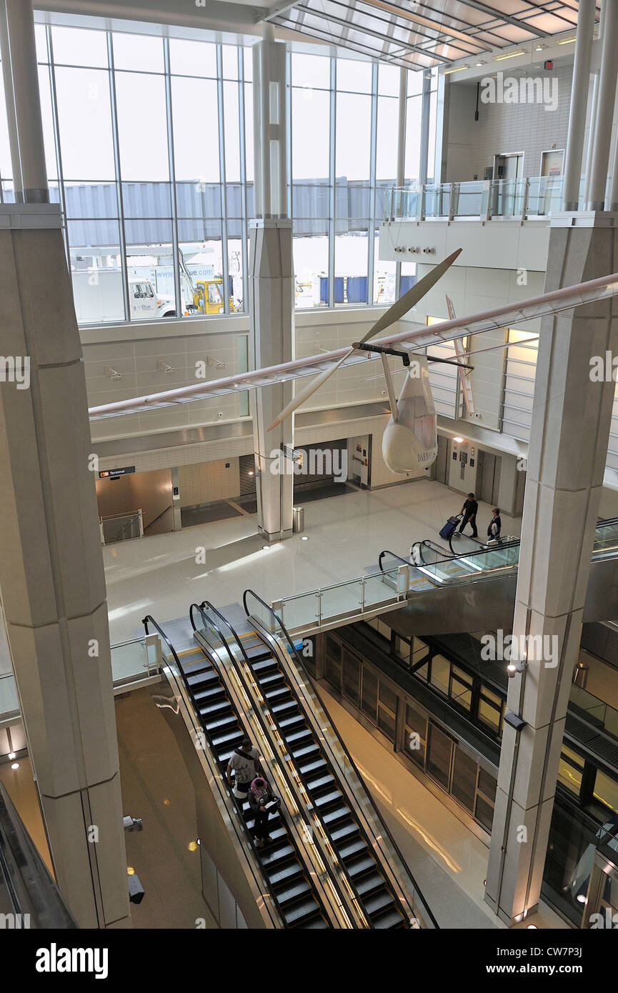 Terminal B escalators and Daedalus pedal plane Washington Dulles ...