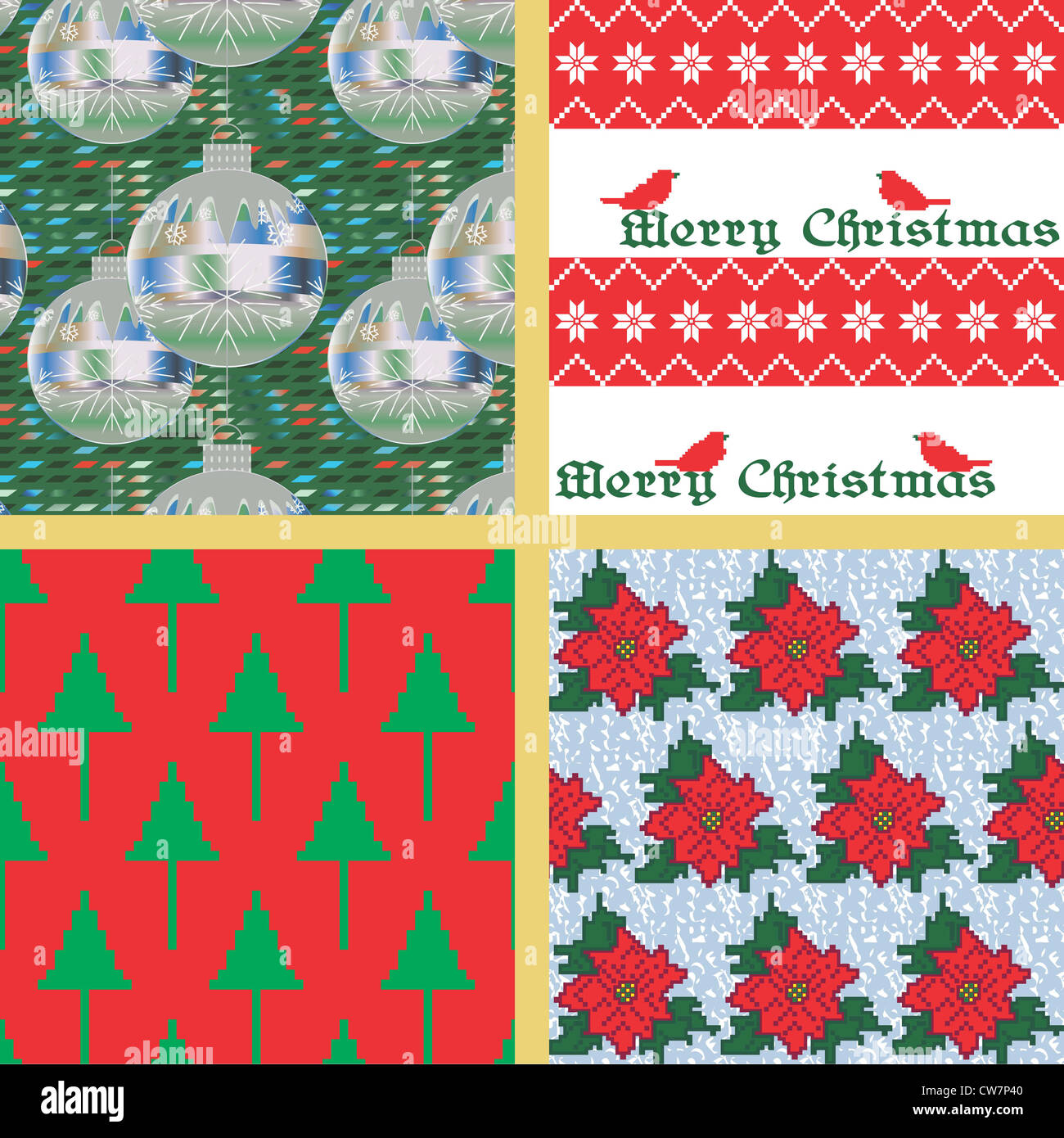 Repeating Christmas Backgrounds Stock Photo - Alamy