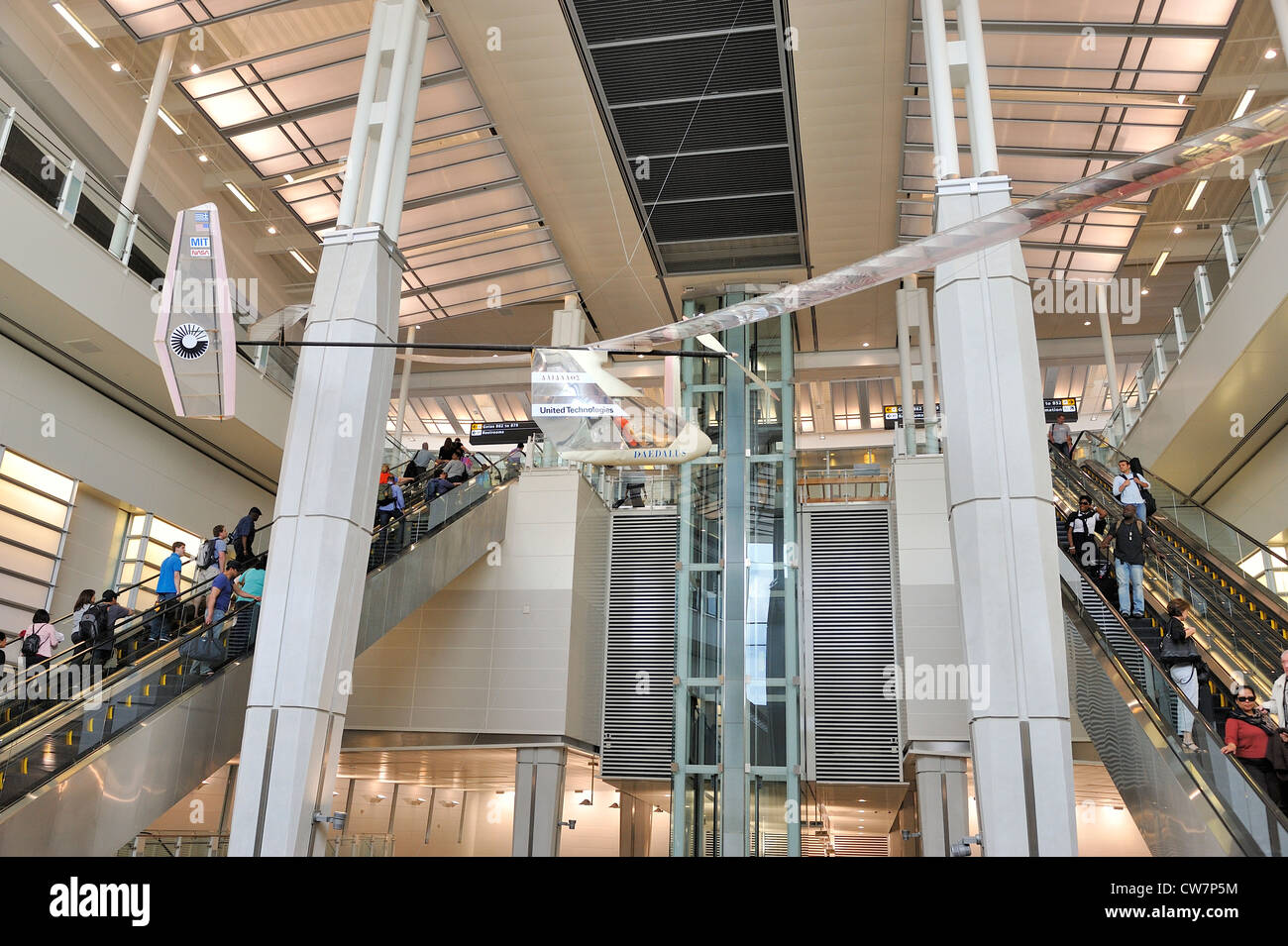 Terminal B escalators and Daedalus pedal plane Washington Dulles ...