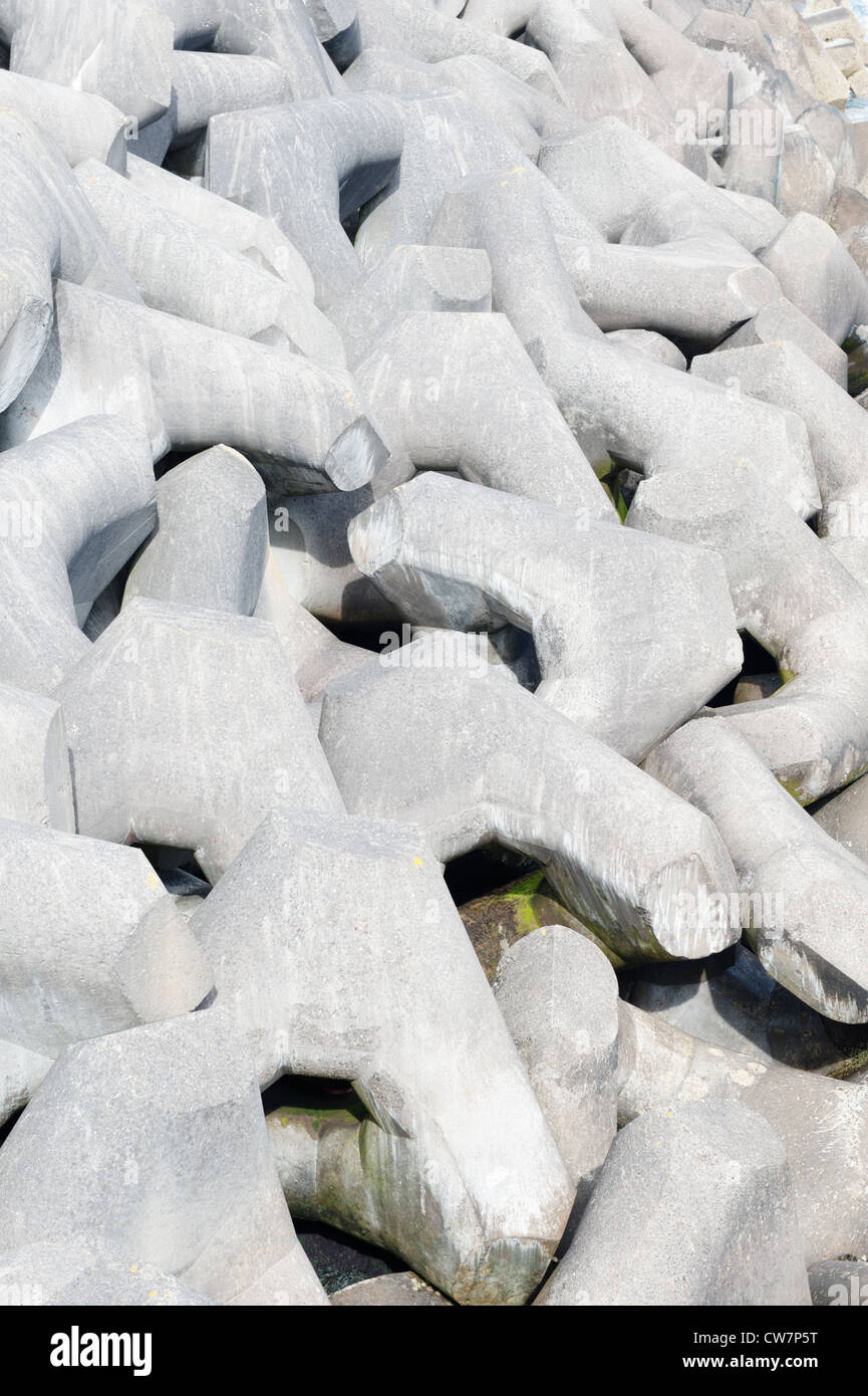 concrete stabit breakwater Stock Photo - Alamy