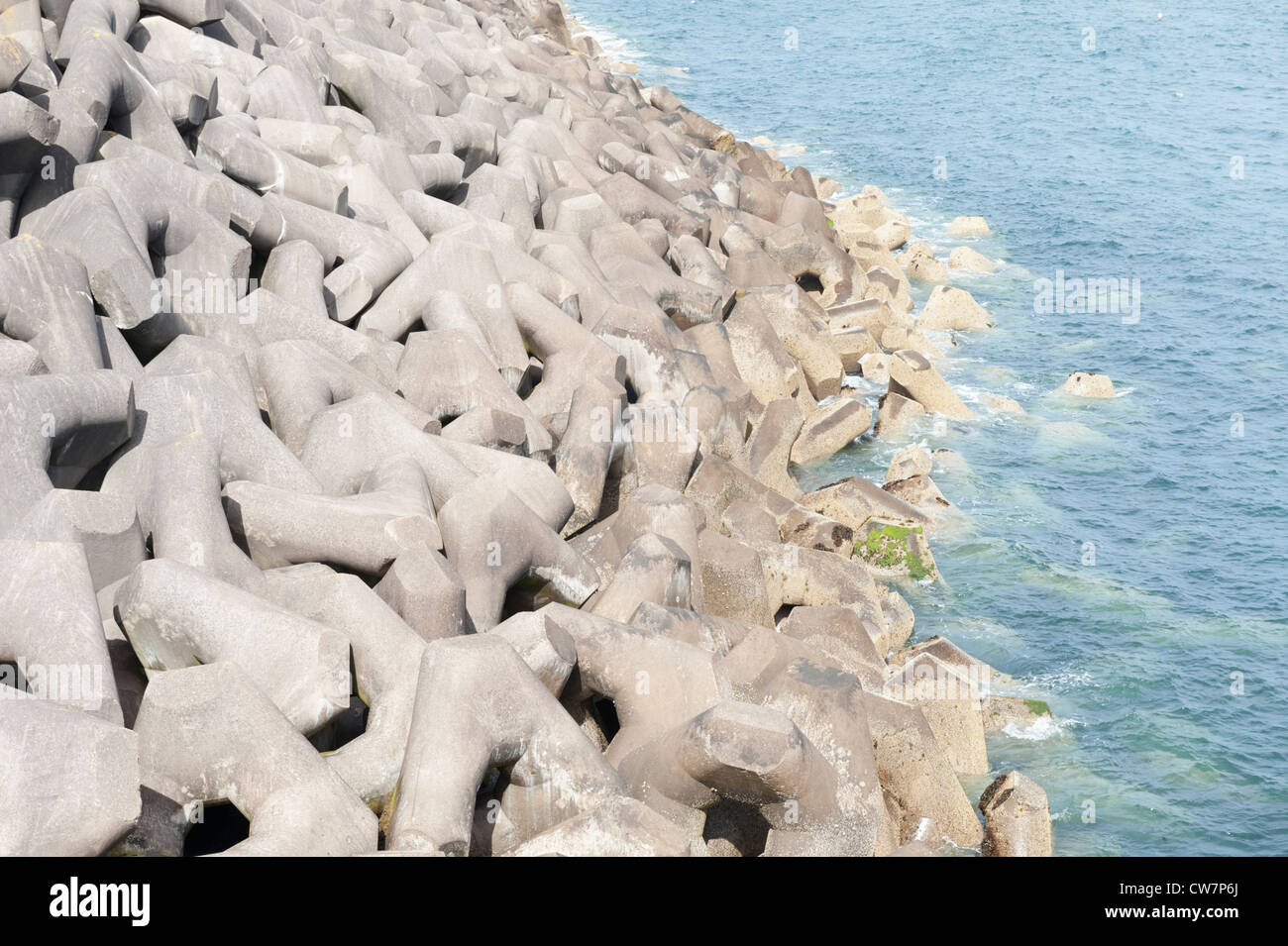concrete stabit breakwater Stock Photo - Alamy