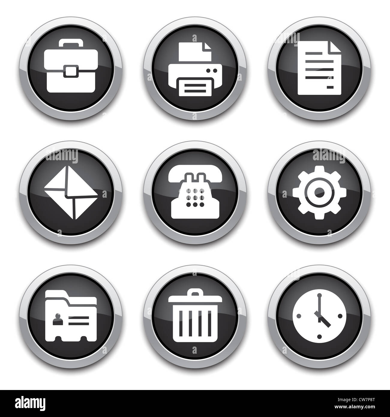 black office & business buttons Stock Photo - Alamy