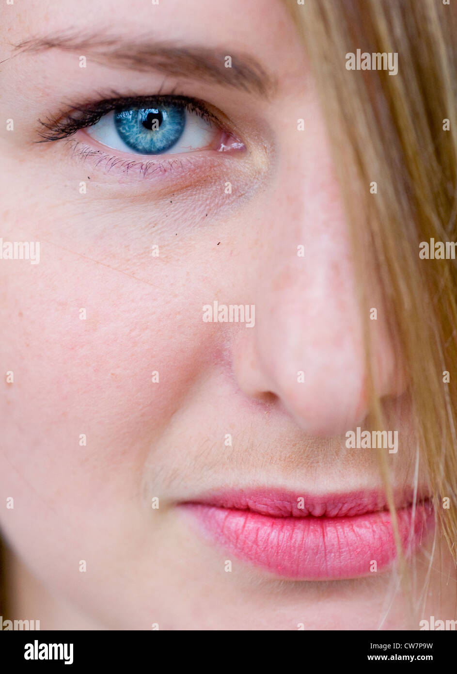 Portrait of girl closely cropped in Stock Photo - Alamy