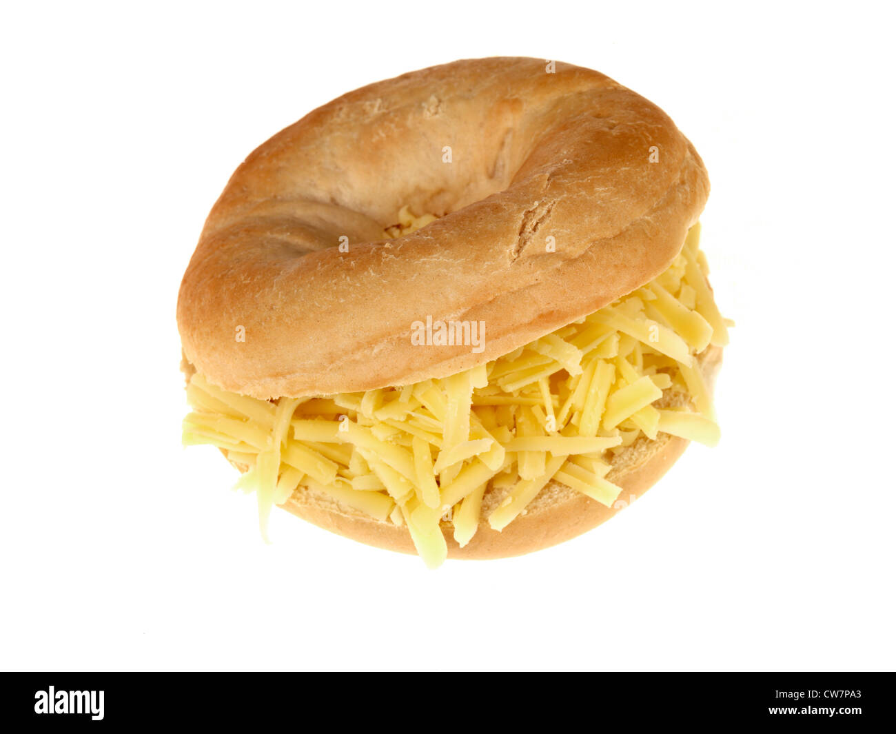 Freshly Prepared Cheese Bagel Cut Out With No People And A CLipping ...