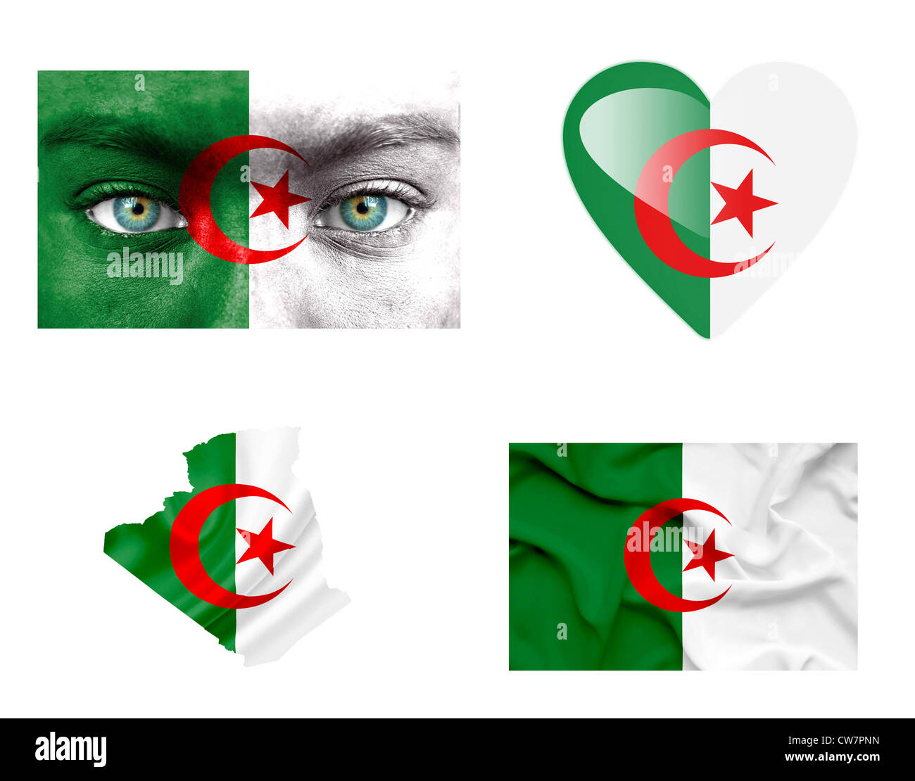 Set of various Algeria flags Stock Photo - Alamy