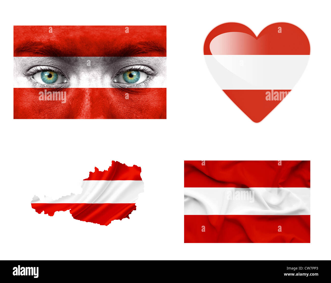 Set of various Austria flags Stock Photo - Alamy