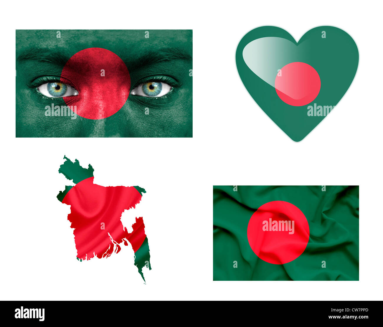 Set of various Bangladesh flags Stock Photo - Alamy
