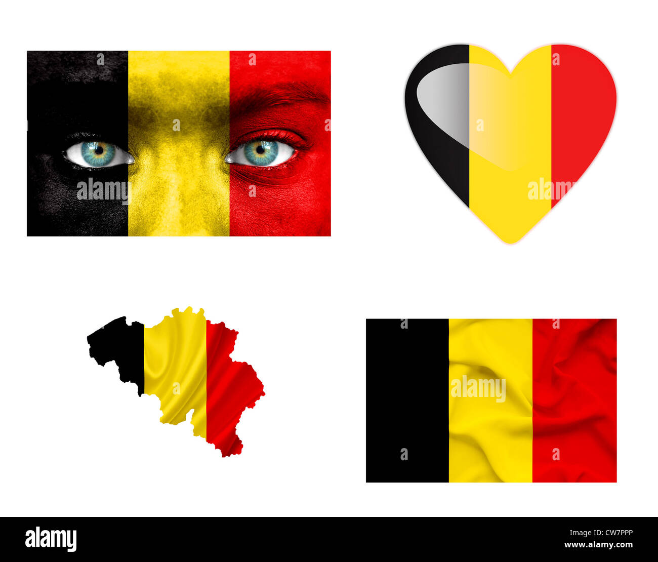 Set of various Belgium flags Stock Photo - Alamy