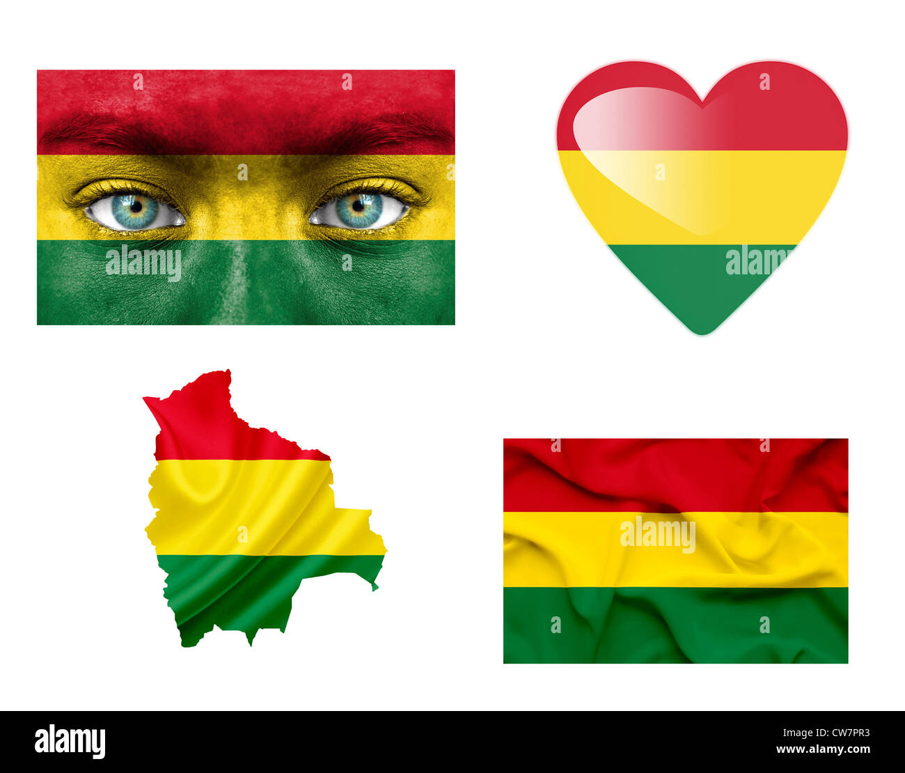 Set of various Bolivia flags Stock Photo - Alamy