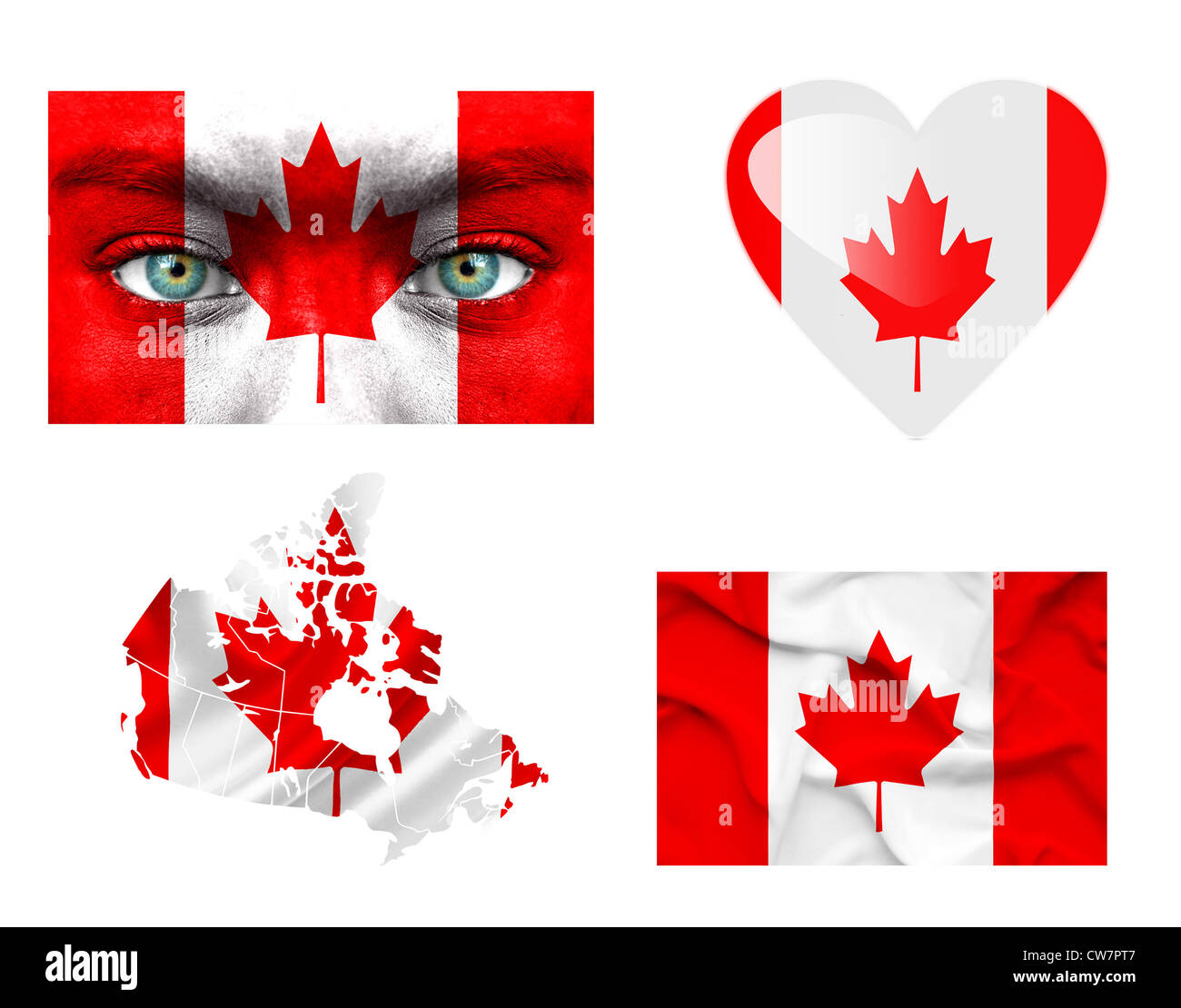 Set of various Canada flags Stock Photo - Alamy