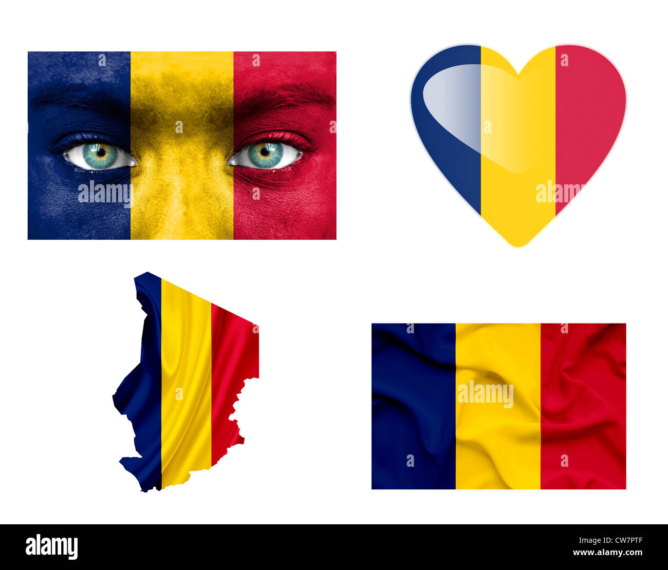 Set of various Chad flags Stock Photo - Alamy